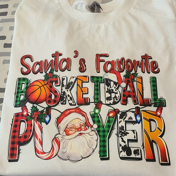 Santa's Favorite Basketball Player for Christmas Png Sublimation Design ...