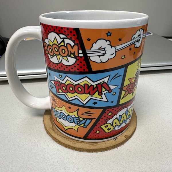 Comic Book Superhero Design (6) Mug / Comic Theme Mugs / Superhero ...