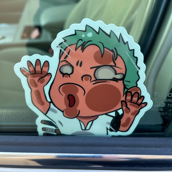 Sanji Peek-a-boo Sticker, Anime Clear Borders Car Sticker Laptop ...