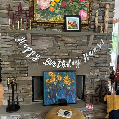 Custom Cursive Gold Glitter Banner / Personalized Script Glitter Sign ...