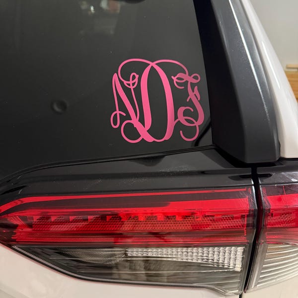 Monogram Car Decal | Monogram Decal | Car Decal | Car Monogram Decal ...