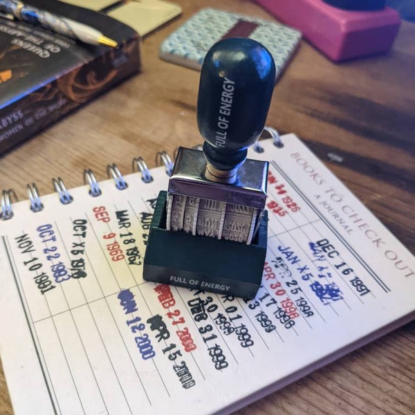 Retro Date Stamp - Post Mark Stamp - Library Book Date Stamp - Wooden ...