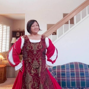 Renaissance Medieval Black Brocade julian Dress - Etsy