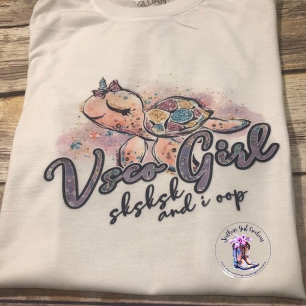 Vsco Girl Sksksk and I Oop Turtle Sublimation Download, Turtle Unicorn ...