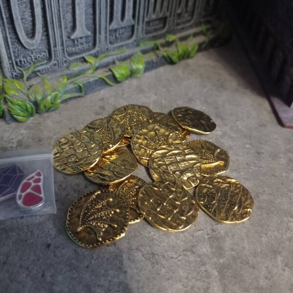 40x Dragon Coins in 3 Different Colors, Metal Token Upgrade for Board ...