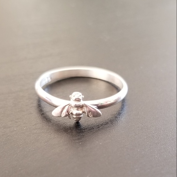 Dainty Bee Ring, Handmade in USA, 925 Sterling Silver, Honey Bee - Etsy