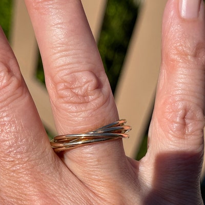 Gold Interlocking Rings, Thumb Rings, Gold Thumb Ring, Interlocking ...