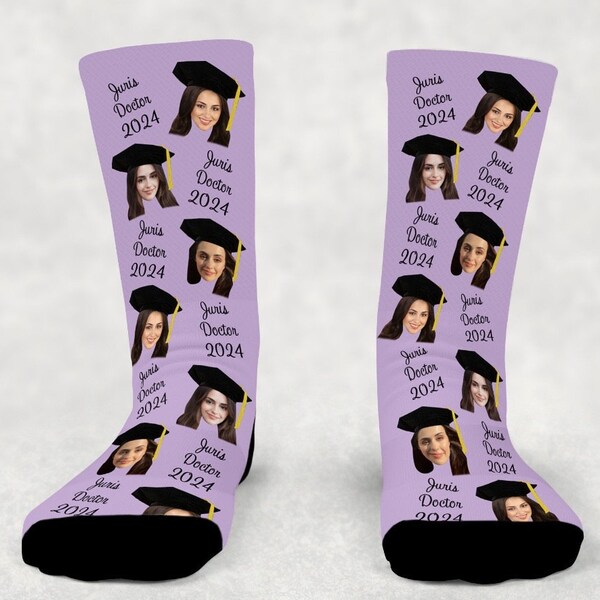 Custom Graduation Socks, Custom Face Socks, Graduation Gift for Him ...