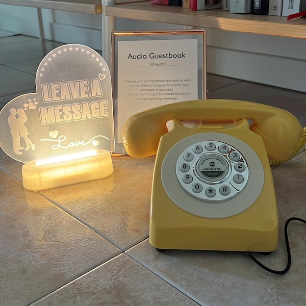 Audio GUESTBOOK for WEDDINGS. Vintage Audio Guest Book + LED ...