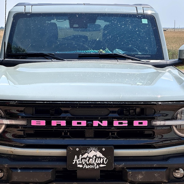 Bronco Grille Letter Overlay Decals: Custom 2021+ Ford Bronco Stickers ...