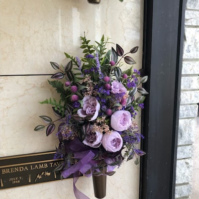 Mausoleum Floral Design, Crypt Niche Holder Arrangement, Grave Side ...