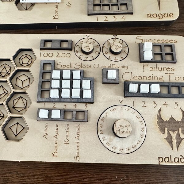 Deluxe Handmade Combat Initiative Tracker for Dnd, Dungeons and Dragons ...