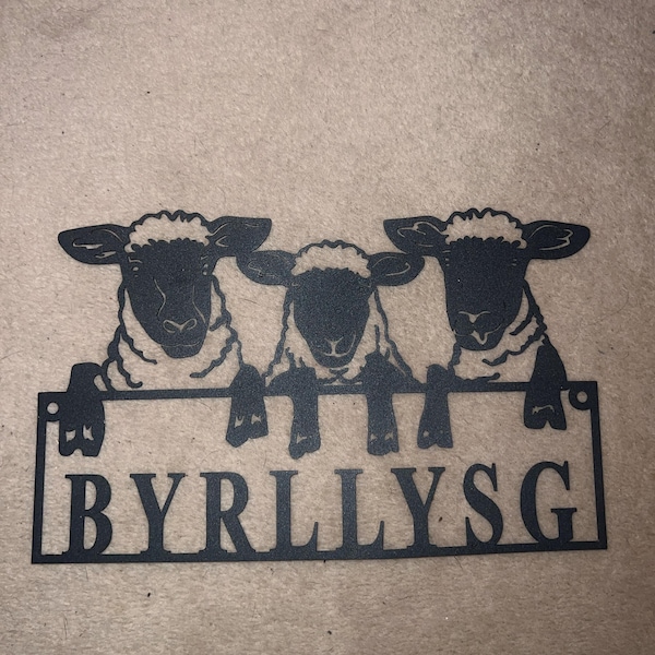 Sheep Farm Metal Sign, Custom Metal Sheep Sign,personalized Three Sheep ...