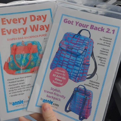GOT YOUR BACK 2.1 Sewing Pattern Byannie.com Stylish Travel Backpack Day Trip Pack Pockets ...