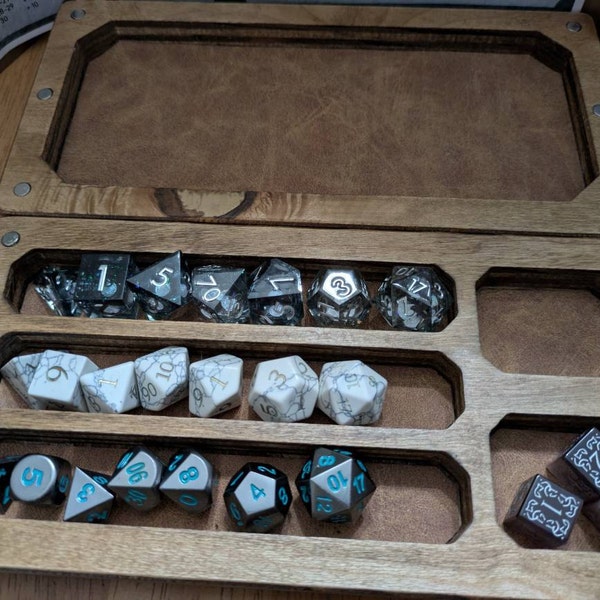 Wooden DND Dice Box and Tray Set for Dungeons & Dragons, Custom ...