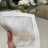 Embroidered Custom Logo Cocktail Linen Napkin, Monogram Linen Napkin ...