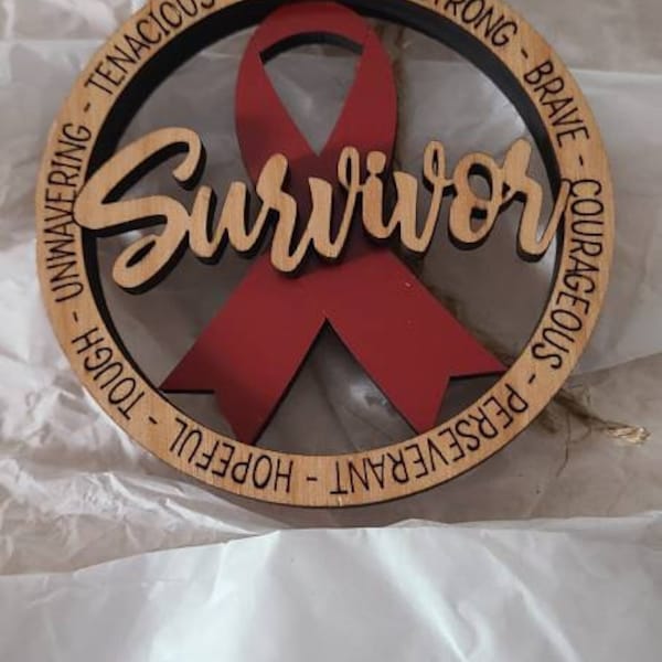 Cancer Awareness Ornament/cancer Fighter Ornament/cancer Hope Ornament ...