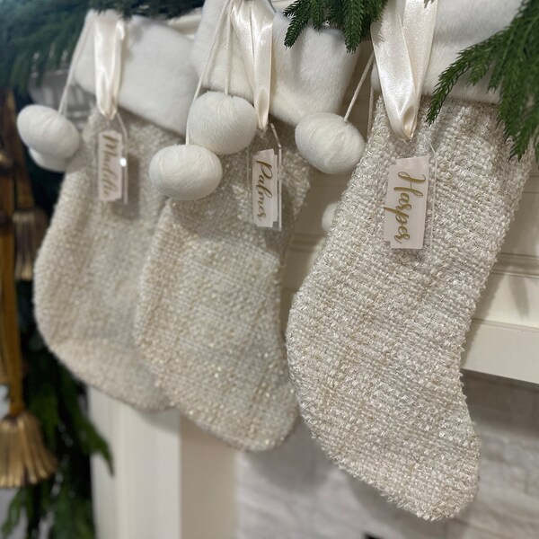 Stocking Tag | Acrylic Stocking Tag | Painted Acrylic Stocking Tag ...