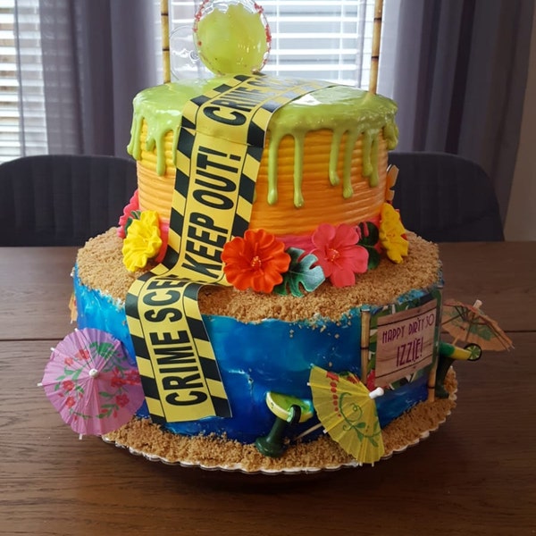 Crime Scene Tape Tape Edible Image Cake Strips Pre-cut - Birthday ...