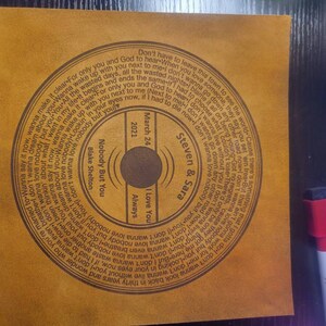 3rd Anniversary Gift First Favorit Dance Song Personalized Leather ...