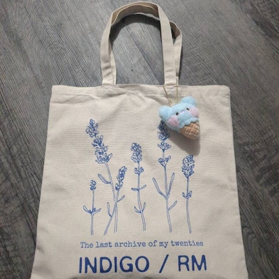 Indigo RM Tote Bag, the Last Archive of My Twenties Tote Bag, Bts Fan ...