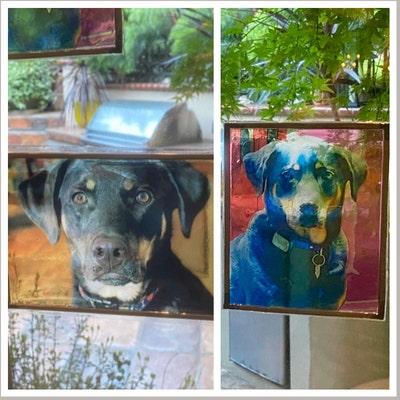 Starry Night WINDOW CLING Suncatcher Faux Stained Glass - Etsy