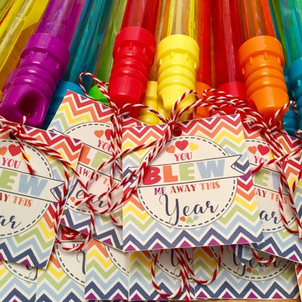 You Blew Me Away This Year Printable Gift Tag and Card, Teacher Class ...