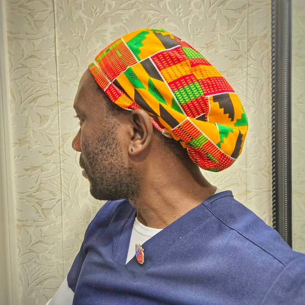 Niceroy Surgical SCRUB HAT CAP, Ankara Europe Style Nursing Caps Purple ...