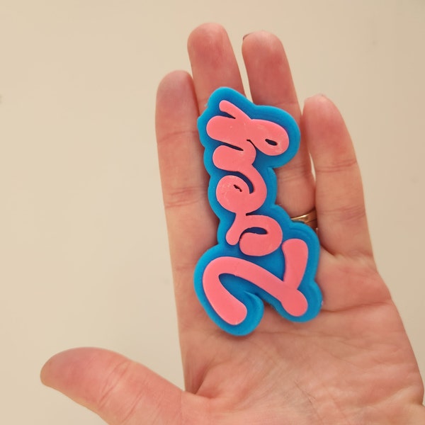 Script Name Cookie Cutter & Fondant Stamp, Debosser, Custom Cookie ...