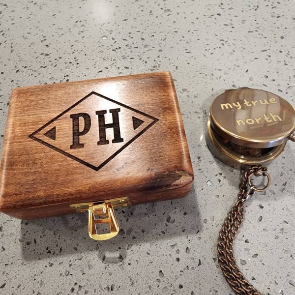 Customizable Compass With Personalized Message Perfect for Travelers ...
