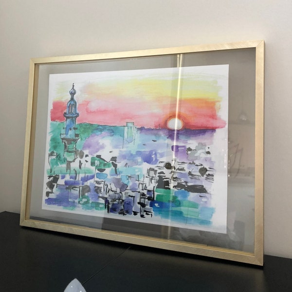 Art PRINT of Original Sketch | PRINT of Iraq Art | Islam Art | Travel ...