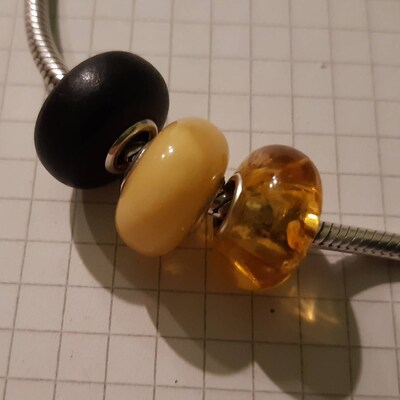 Vintage Baltic Amber Charm Bead Amber Donut Trollbeads Pandora - Etsy