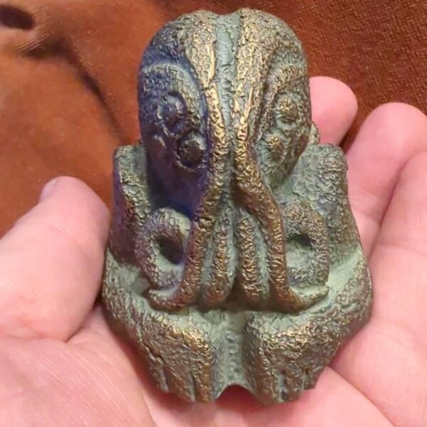 Cthulhu Idol Statue Figurine V3 - Green Color Lovecraft Prop Replica ...