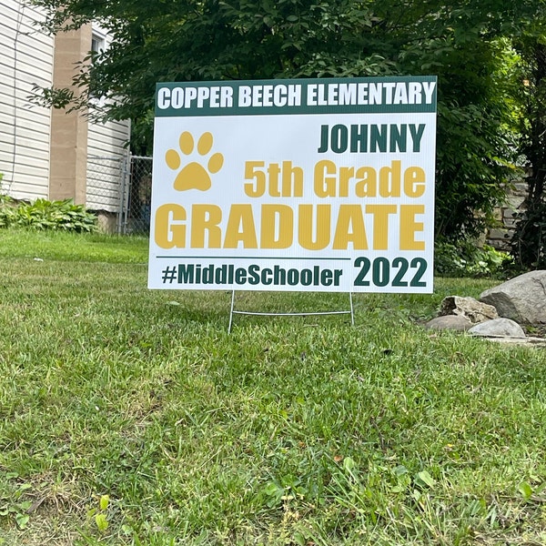 5th Grade Grad Sign, Custom Sign, Senior 2024, Graduation Yard Sign ...