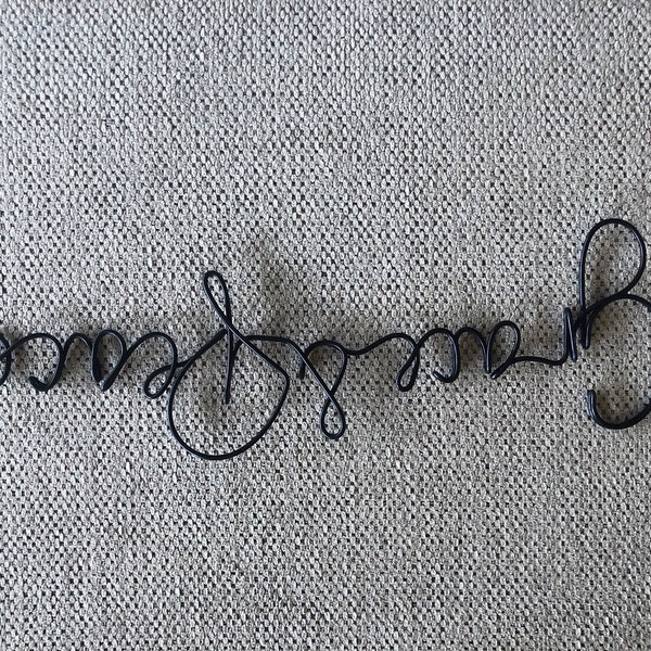 AUTOGRAPH Font | Wire Words | Wire Word Sign | Personalized Wall Art ...