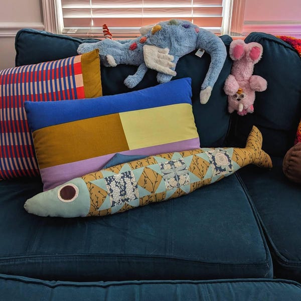 Sardine Pillow PDF Pattern by Woollypetals to Make 36" and 24" Sardine ...