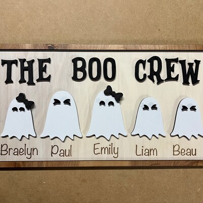 Halloween Ghost Family Sign SVG, Cute Ghosts Svg, Halloween Sign Svg ...