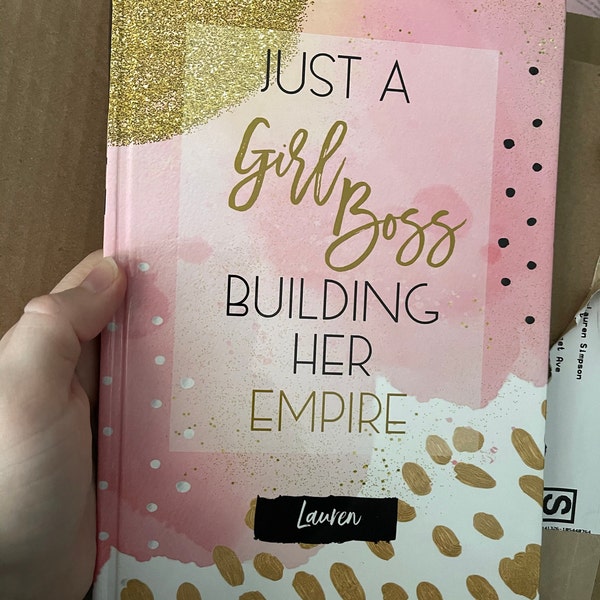 PERSONALIZED Just A Girl Boss Building Her Empire Writing Journal ...
