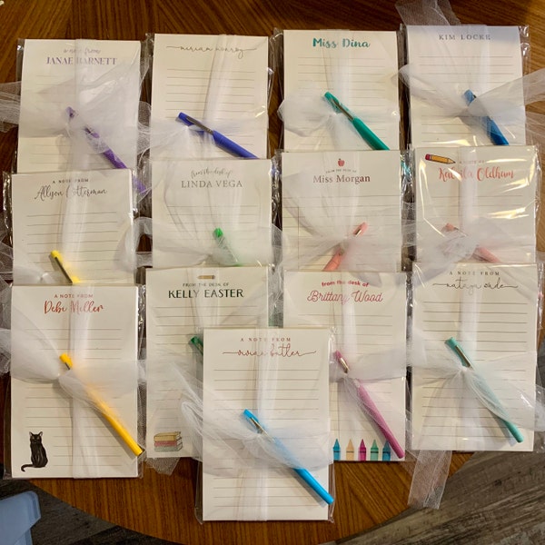 Personalized Script Notepad, Simple and Elegant Notepad, Personalized ...