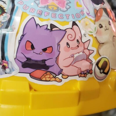 Raichu Peeker Sticker 5, Kawaii Kanto Pokemon Sticker, Cute Waterproof ...