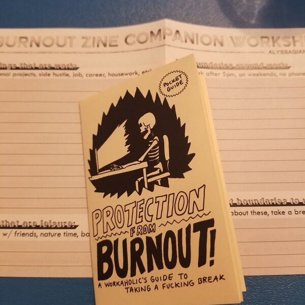 Burnout Protection | Mini Zine & Worksheet - Etsy