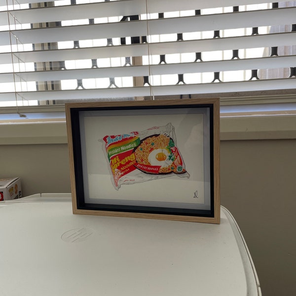Noodles Art Print | Food Illustration of Indonesian Mi Goreng | Aussie ...