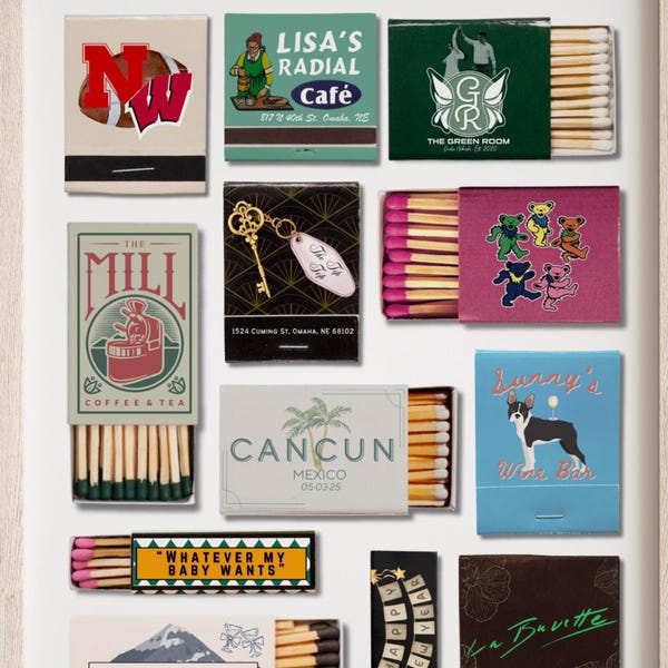 CUSTOM MATCHBOOK ART | Personalized Digital Matchbox Gift | Large ...