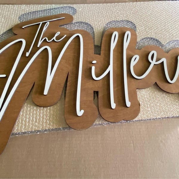 Wooden Name Sign | Layered Name Sign | Custom Name Wood Sign | Backdrop ...