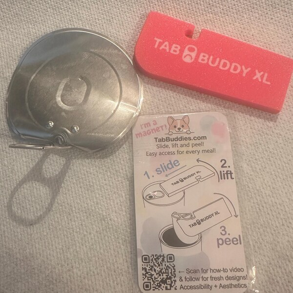 Tab Buddy XL Colors- Food Can Tab Opener Help for Long Nails, Sore ...