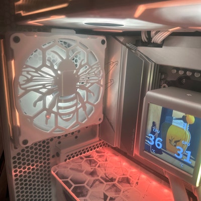 Peekaboo Cat Fan Cover 120mm RGB Fan Grill Custom 3D Printed Gaming PC ...