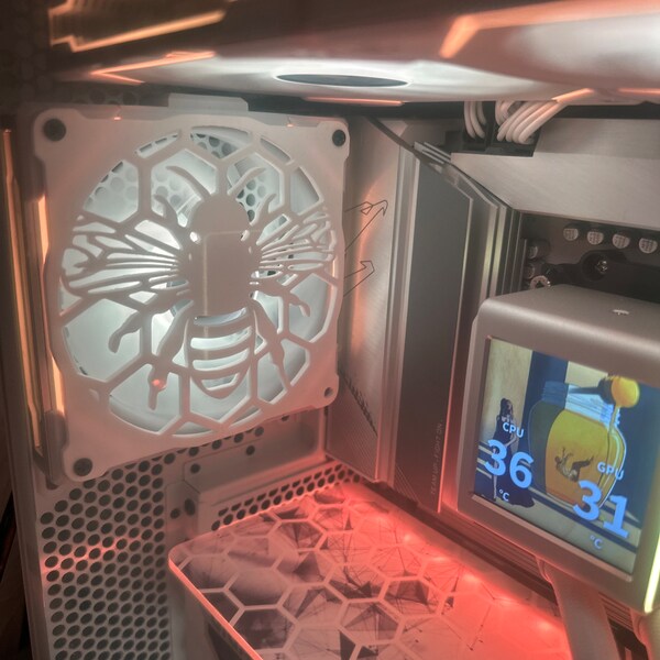 Peekaboo Cat Fan Cover 120mm RGB Fan Grill Custom 3D Printed Gaming PC ...