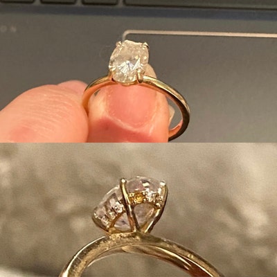 4CT Emerald Cut Moissanite Engagement Ring Emerald Moissanite - Etsy