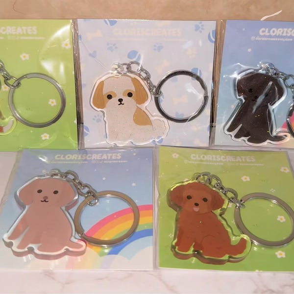 Japanese Quail Farm Animal Keychain Cartoon Chibi Art Glitter Acrylic ...