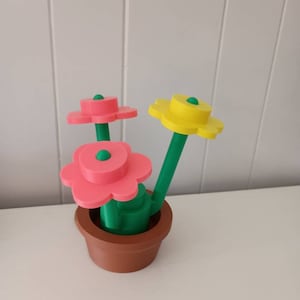 Giant Building Block Flowers, Life-size Brick Blooms With 3 Flowers ...